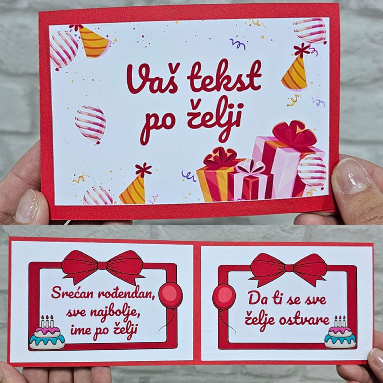 Personalizovana cestitka za rodjendan sa pokloncicima - BearBox