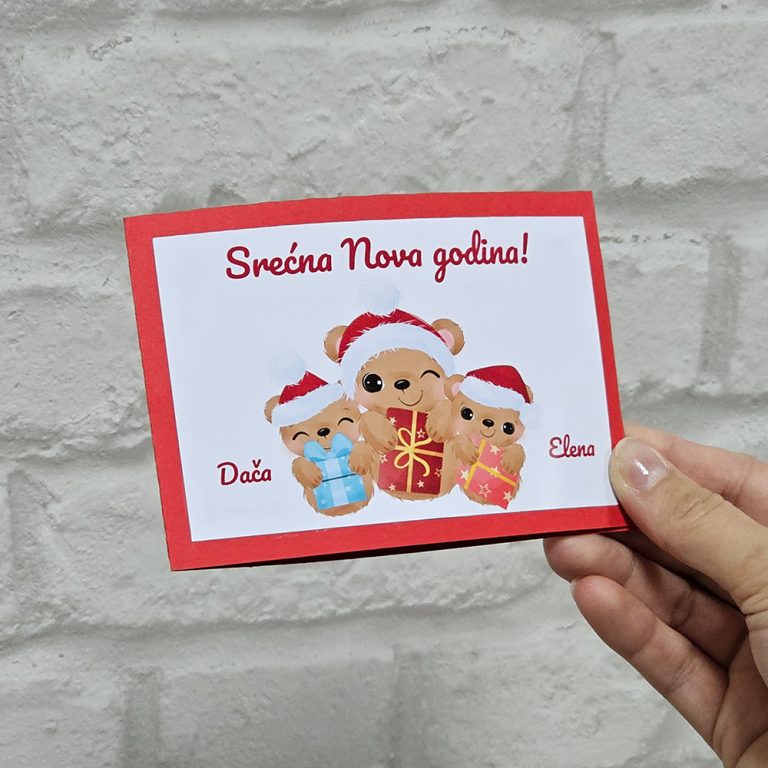 Porodicna novogodisnja cestitka sa slikama - BearBox