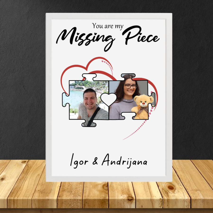 Personalizovani Poster sa Ramom - Slika i Omiljena Pesma